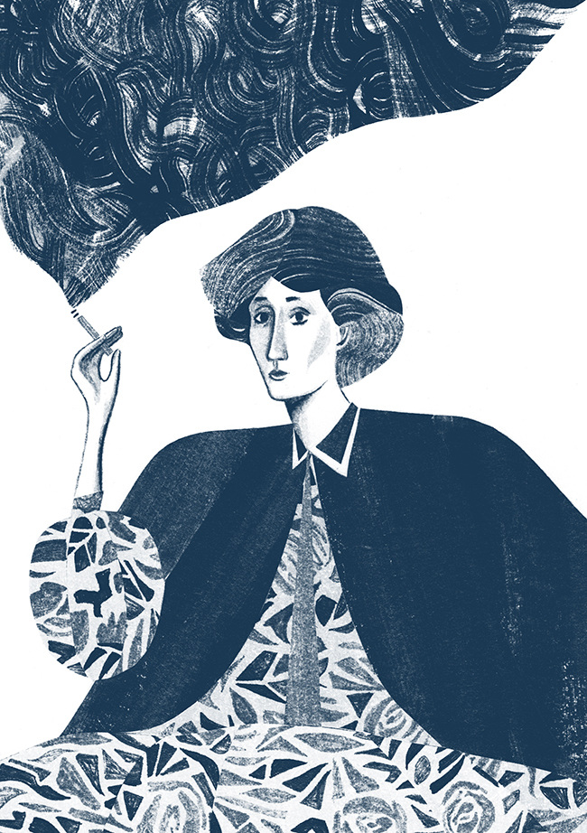 Eleni Kalorkoti - Virginia Woolf | Illustration, Virginia woolf, Drawings